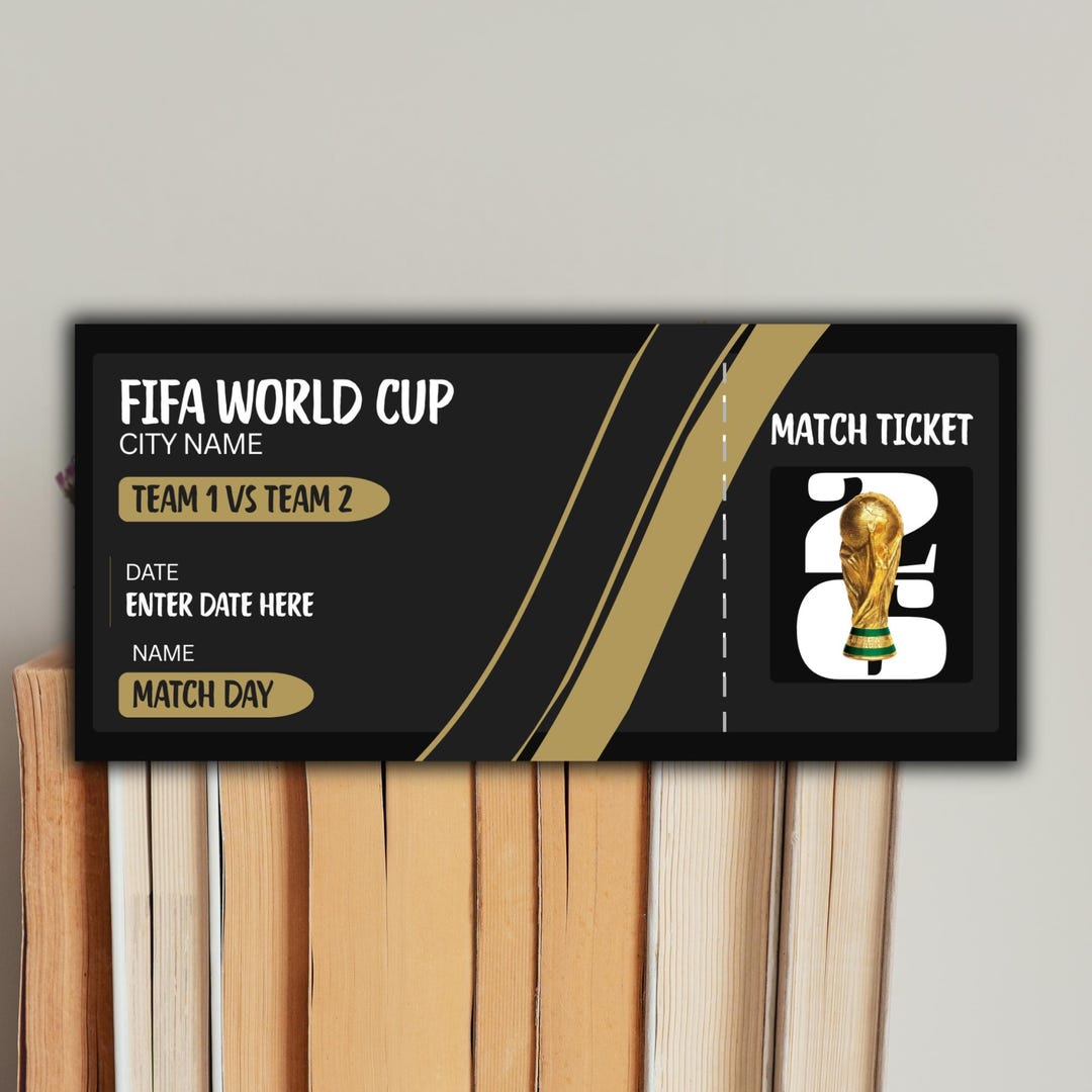 Customized World Cup 2026 Ticket | Matchday Ticket | Editable Birthday ...