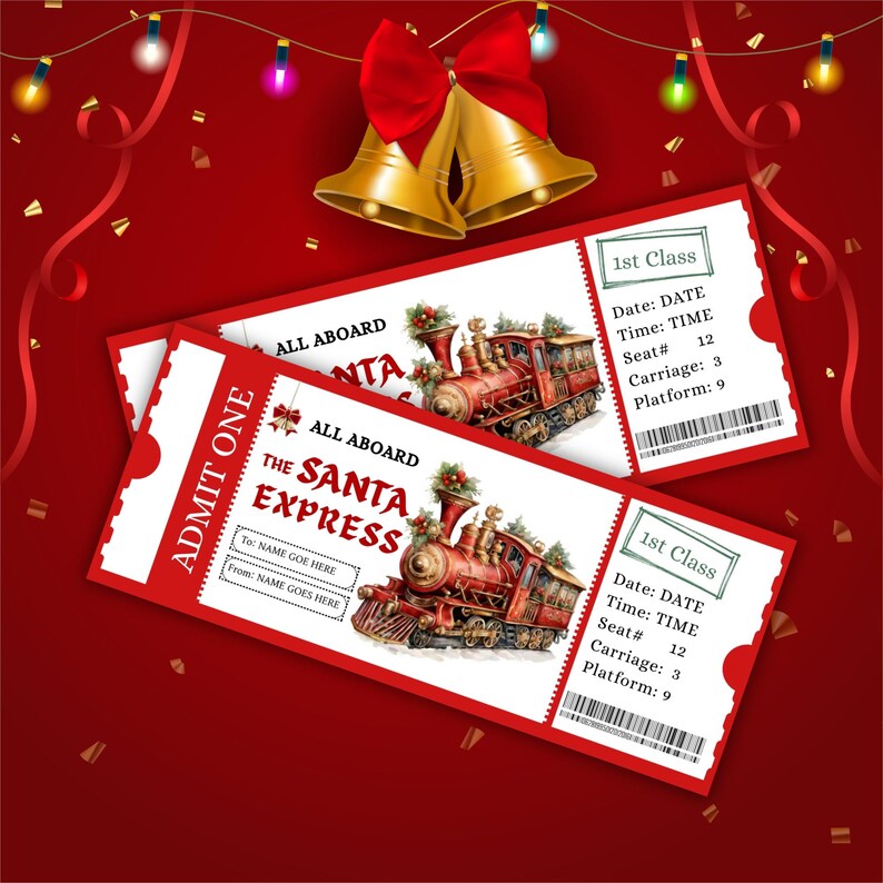 Personalized Polar Express Train Ticket Template (printable) - Etsy