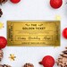 Printable Golden Ticket Template | Editable Event Invitation (canva) - Etsy