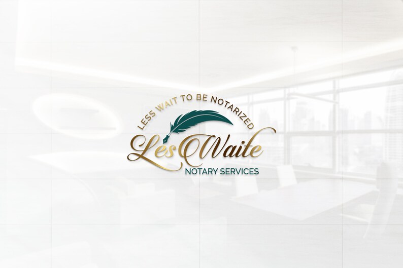 Custom Signature Notary Logo | Modern Professional Branding - Etsy
