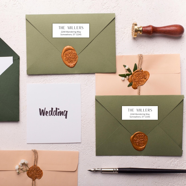 Elegant Address Label Templates | Editable Canva Address Labels - Etsy