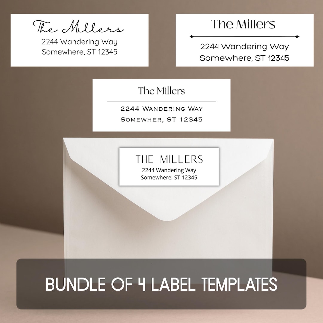 Elegant Address Label Templates | Editable Canva Address Labels - Etsy