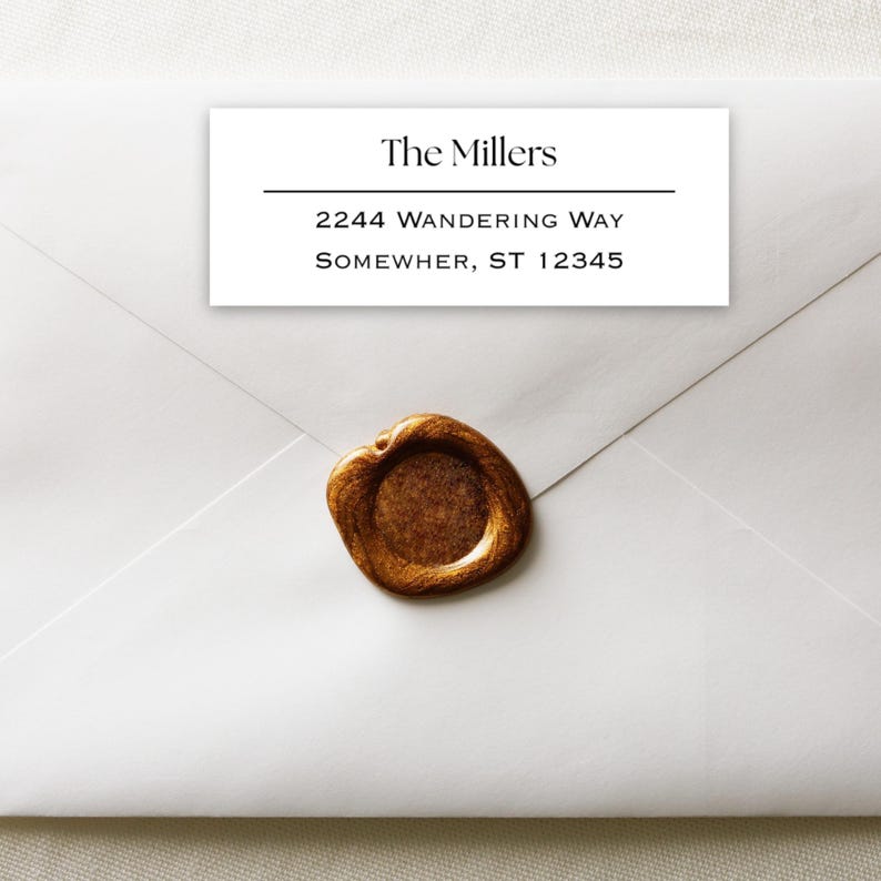 Elegant Address Label Templates | Editable Canva Address Labels - Etsy
