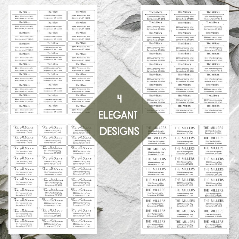 Elegant Address Label Templates | Editable Canva Address Labels - Etsy