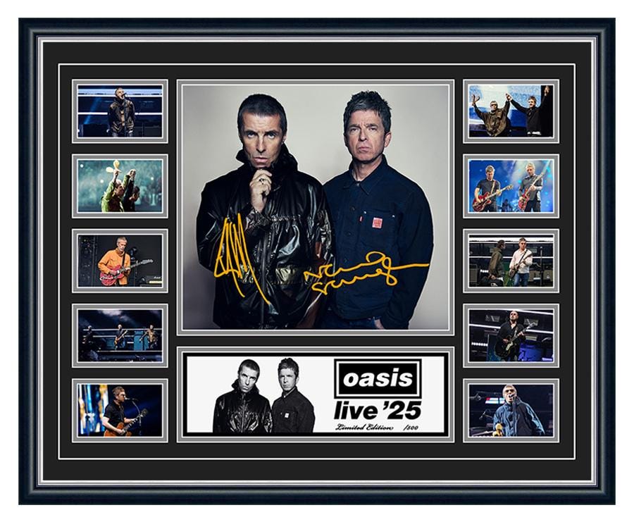 Oasis Live 25 Tour Australia Signed Framed Memorabilia - Etsy Australia