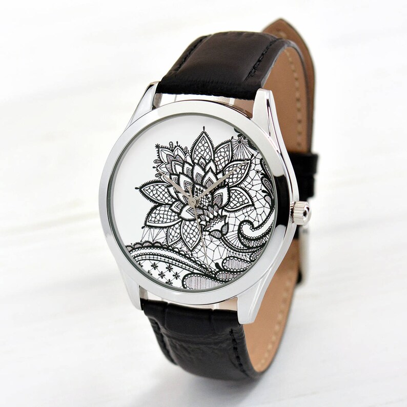 Lace Watch Minimalist Women Watches Leather Watch - Etsy