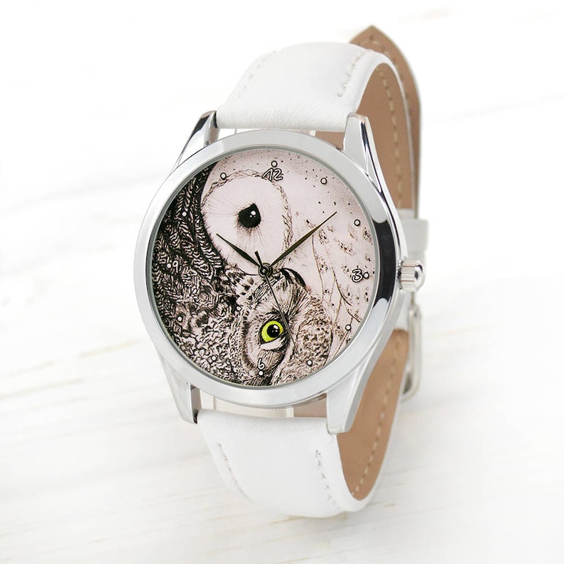 Owls Watch Mother's Day Gift Yin Yang Owls Watch Owl | Etsy