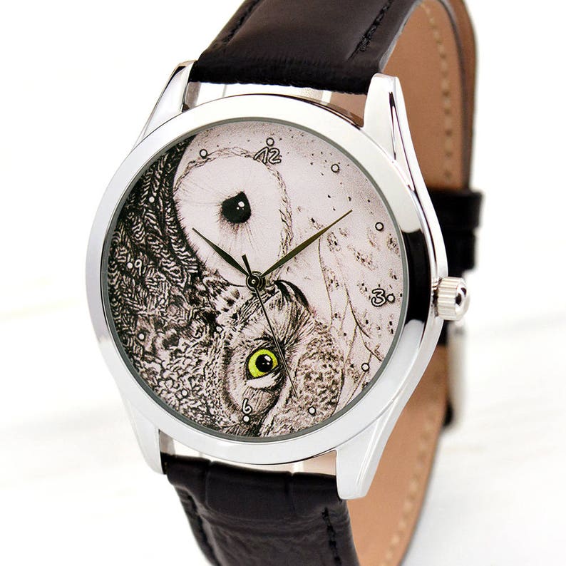 Owls Watch Mother's Day Gift Yin Yang Owls Watch Owl - Etsy