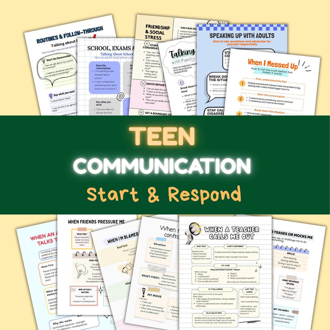 Teen Response & Communication Skills System | Initiative and Response ...