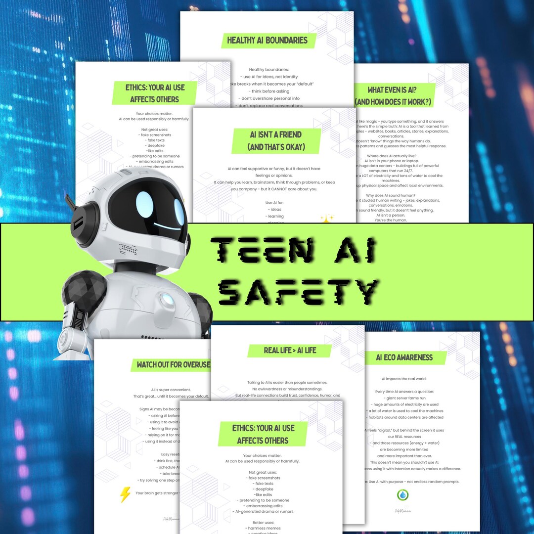 Teen AI Safety Guide | Digital Literacy, Ethics & Boundaries (PDF ...