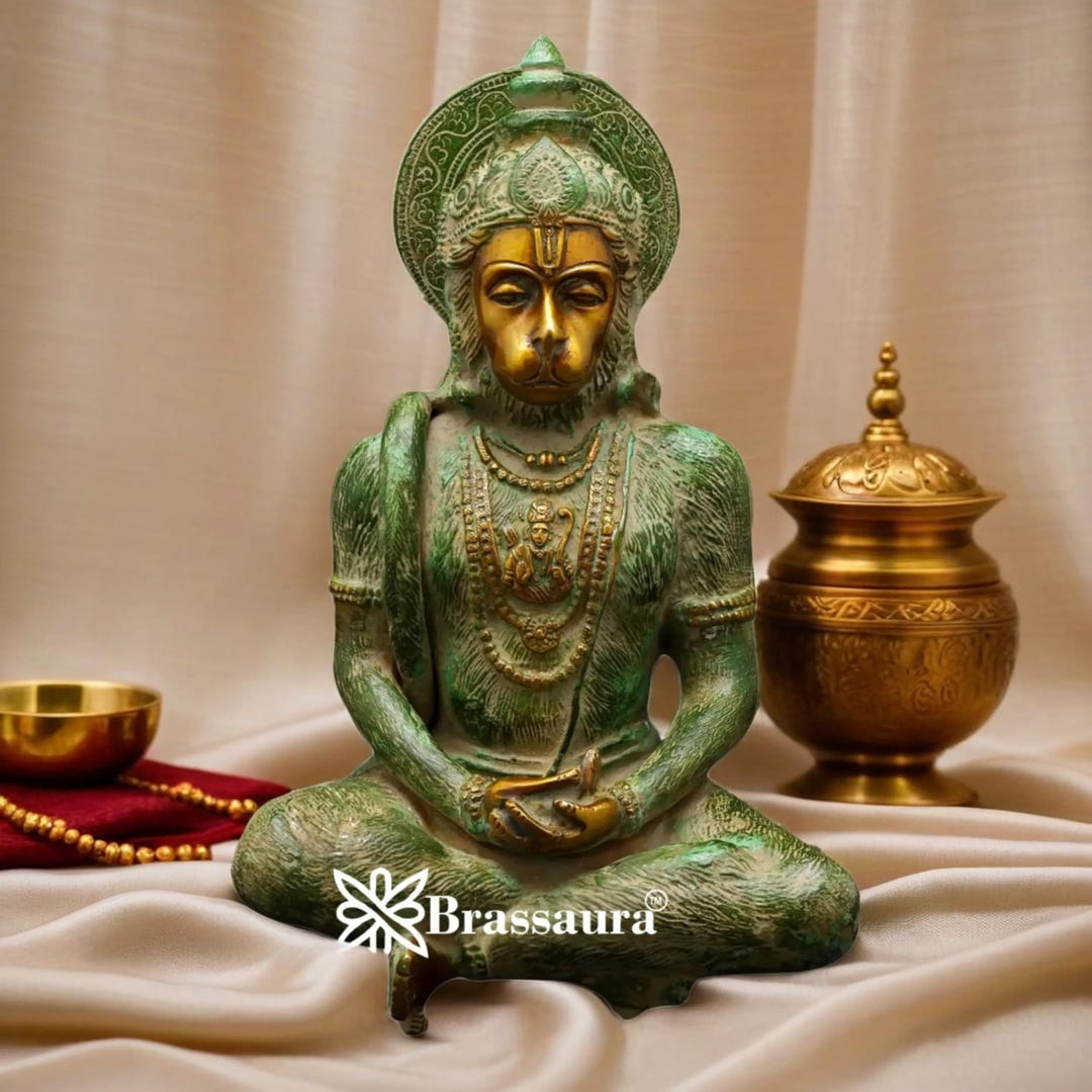 Brassaura Brass Standard Hanuman Idol | Height 11 Inches & Weight 4.7 ...