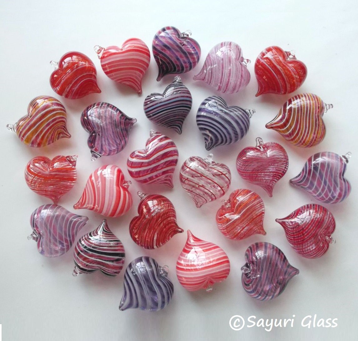 Mini Heart Paperweight Pink & White : DISASTER RELIEF | Etsy