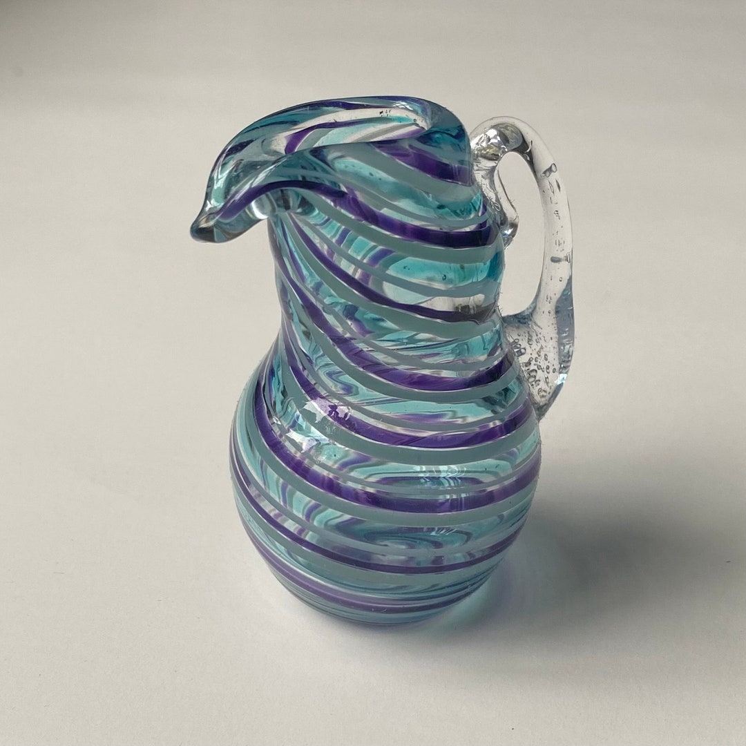 Small Pitcher - Blue Purple Stripe :DISASTER RELIEF - Etsy