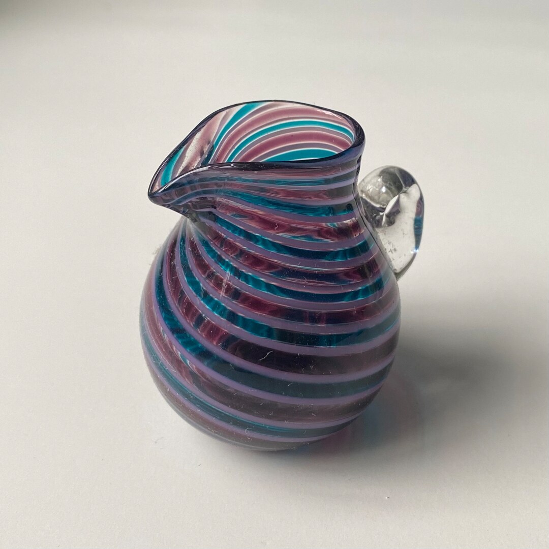 Small Pitcher - Purple Blue Stripe :DISASTER RELIEF - Etsy