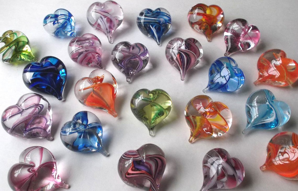 Mini Heart Paperweight Pink & White : DISASTER RELIEF - Etsy