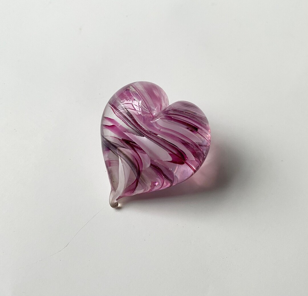 Mini Heart Paperweight Pink & White : DISASTER RELIEF - Etsy