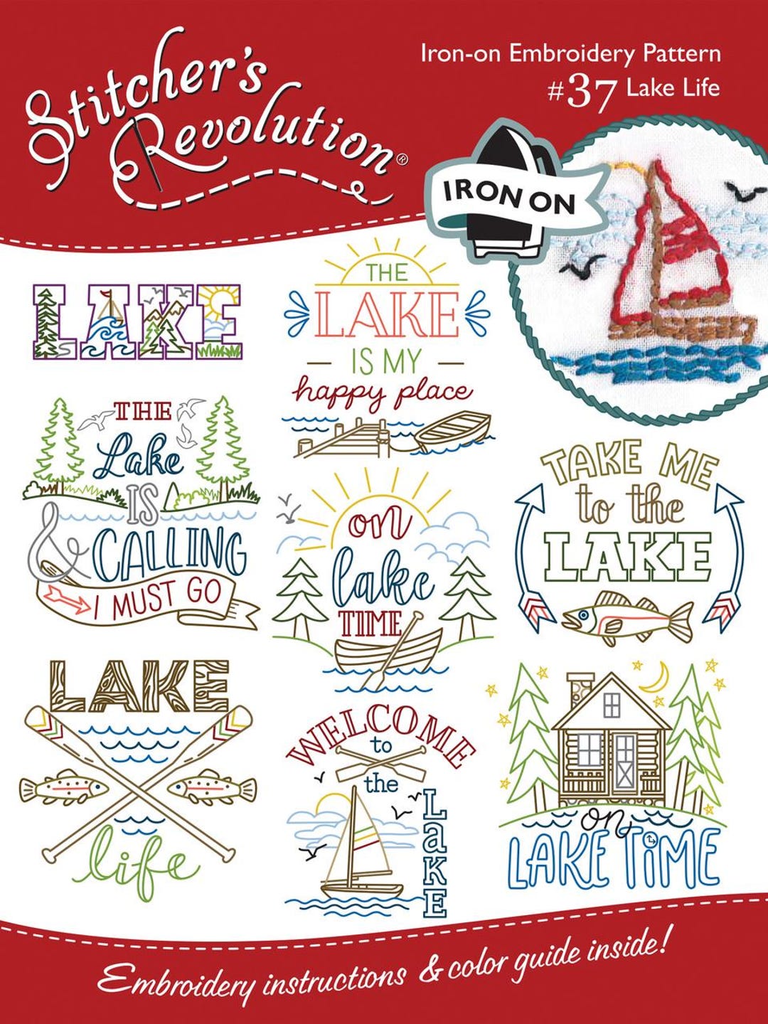 Lake Life - Hand Stitch Embroidery Transfer Pattern - Etsy