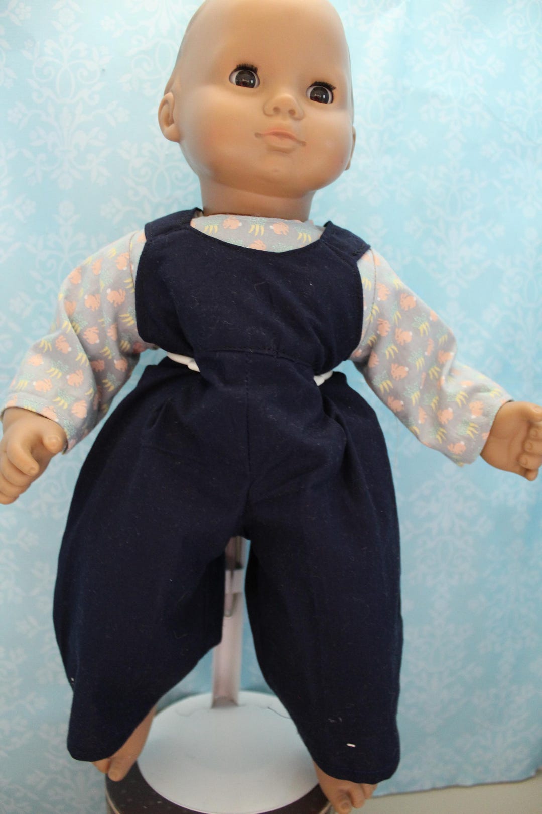 Navy Coveralls, Baseball Cap and Bunny Print Shirt for 15-inch Dolls - Etsy