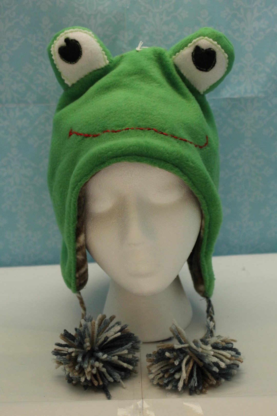 Green and Camo Fleece Frog Hat. Adult Size Small - Etsy