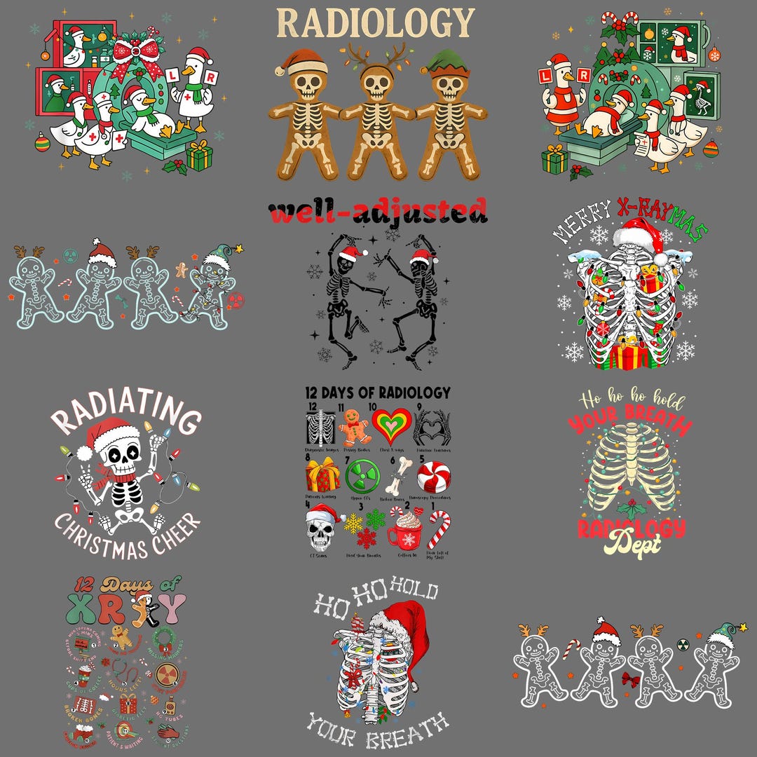 Radiology Christmas PNG – Funny Santa CT MRI Tech Clipart, Medical ...