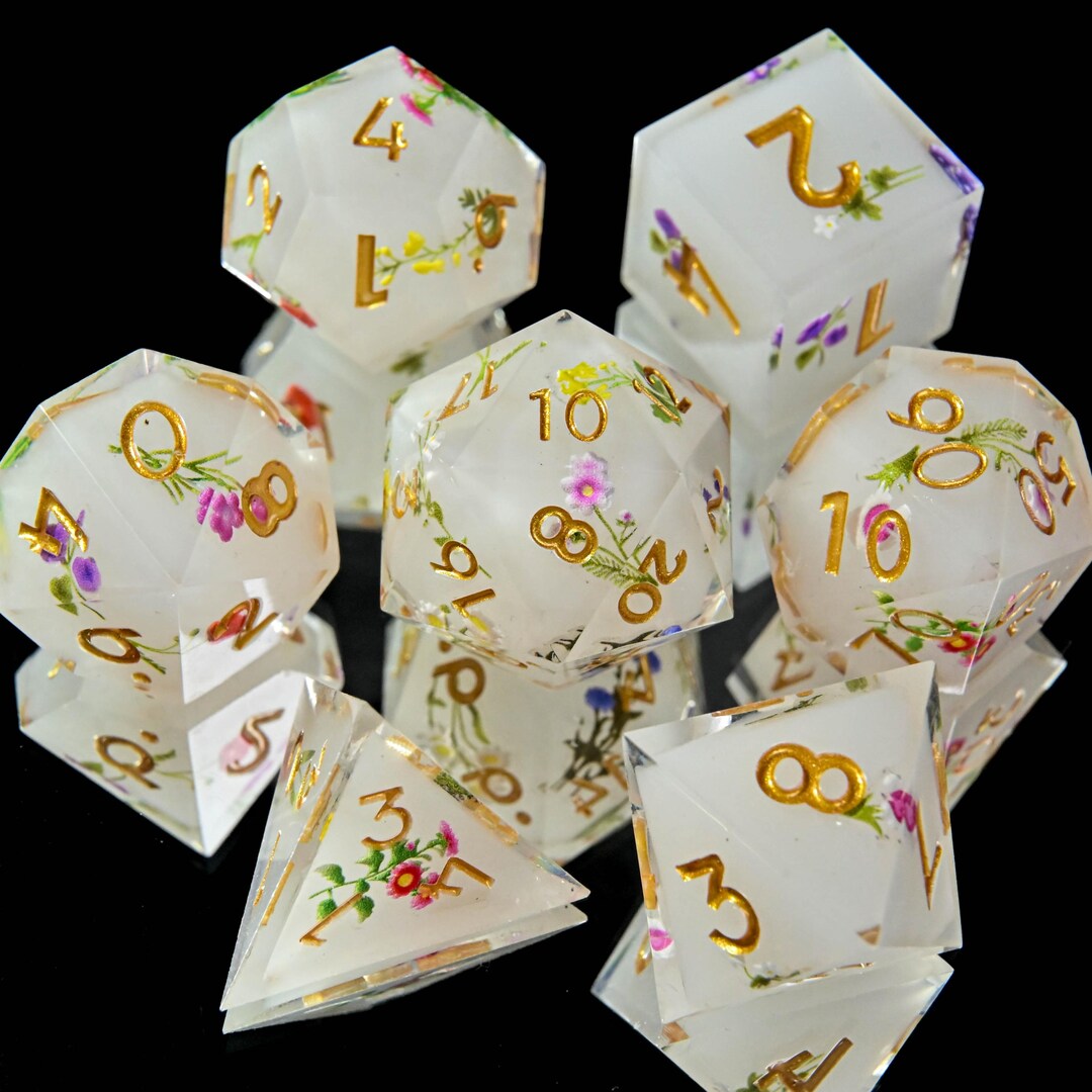 Eternal Rose-flower Field Dnd Dice Set,dungeons and Dragons,role ...
