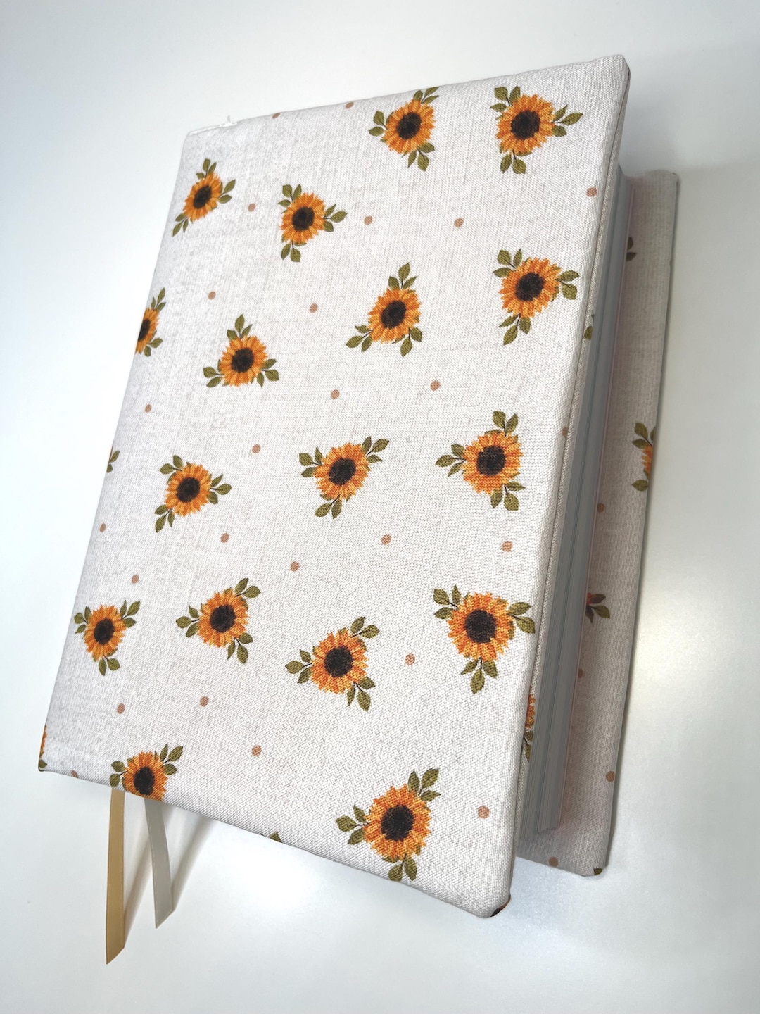 Handmade Sunflower Fabric Bible Cover | Custom Fit Christian Gift - Etsy