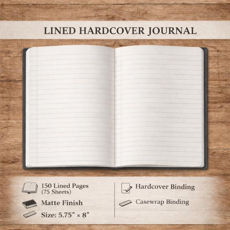 Writing the Next Chapter Journal – Hardcover Lined Notebook for Writers ...