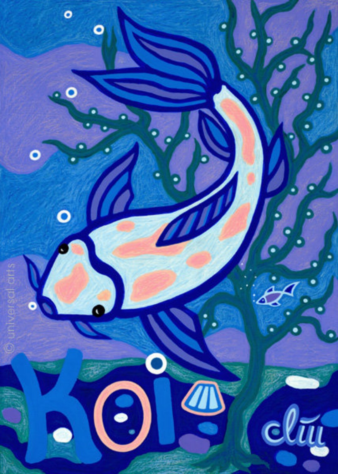 Jacqueline Ditt - "precious Koi" Print After a Painting - Etsy