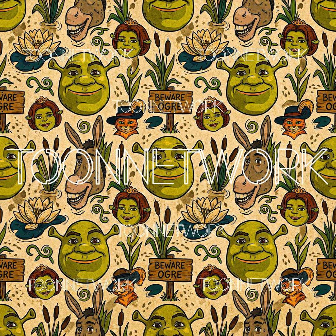 Ogre Cartoon Pastel Seamless Pattern 12x12 300 DPI - Etsy