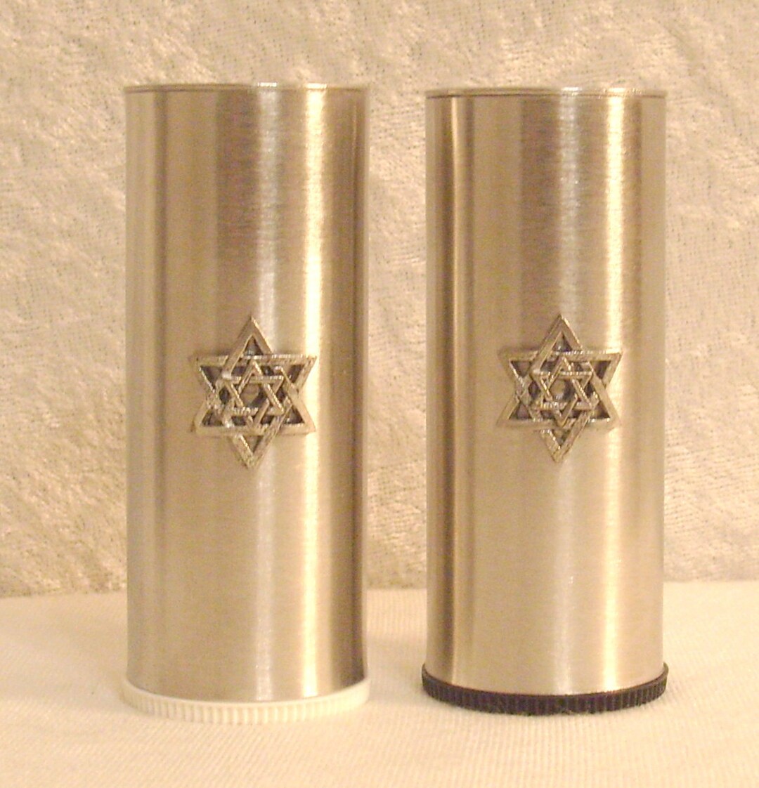 Brushed Aluminum Star of David Salt and Pepper Shakers - Etsy