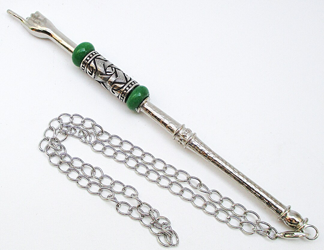 Torah Pointer Yad With Jade Stones, Bar Mitzvah, Bat Mitzvah, Jewish ...