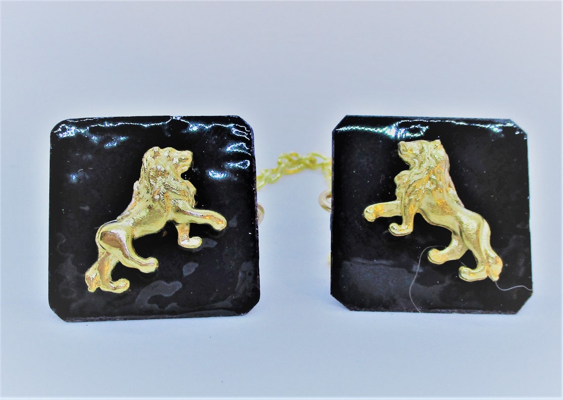 Tallit Clips Lion of Judah on Copper Enamel - Etsy