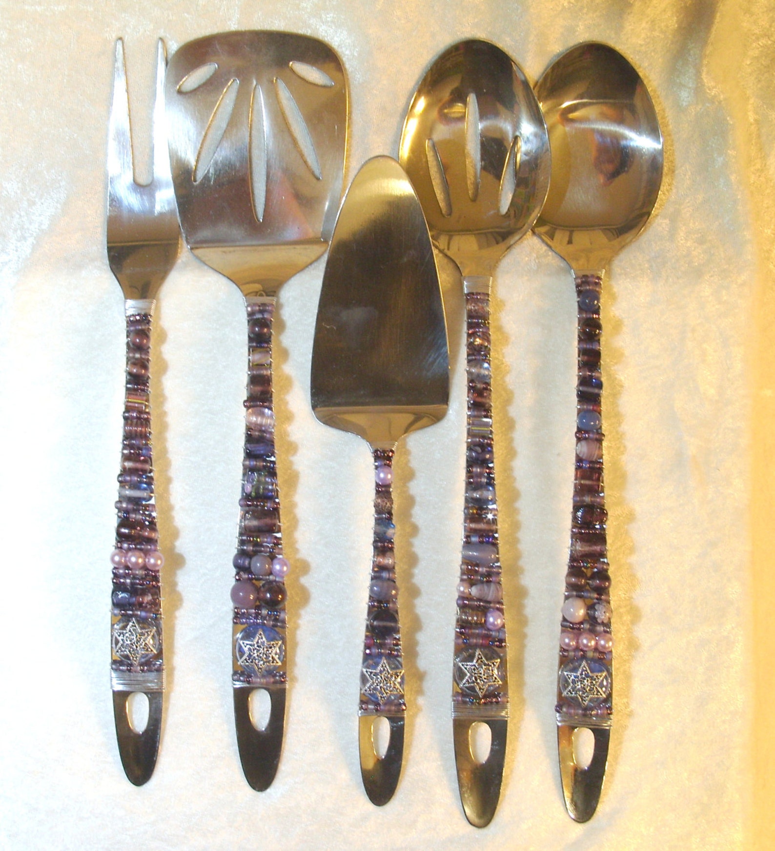 Beaded Serving Utensils Grape - Etsy