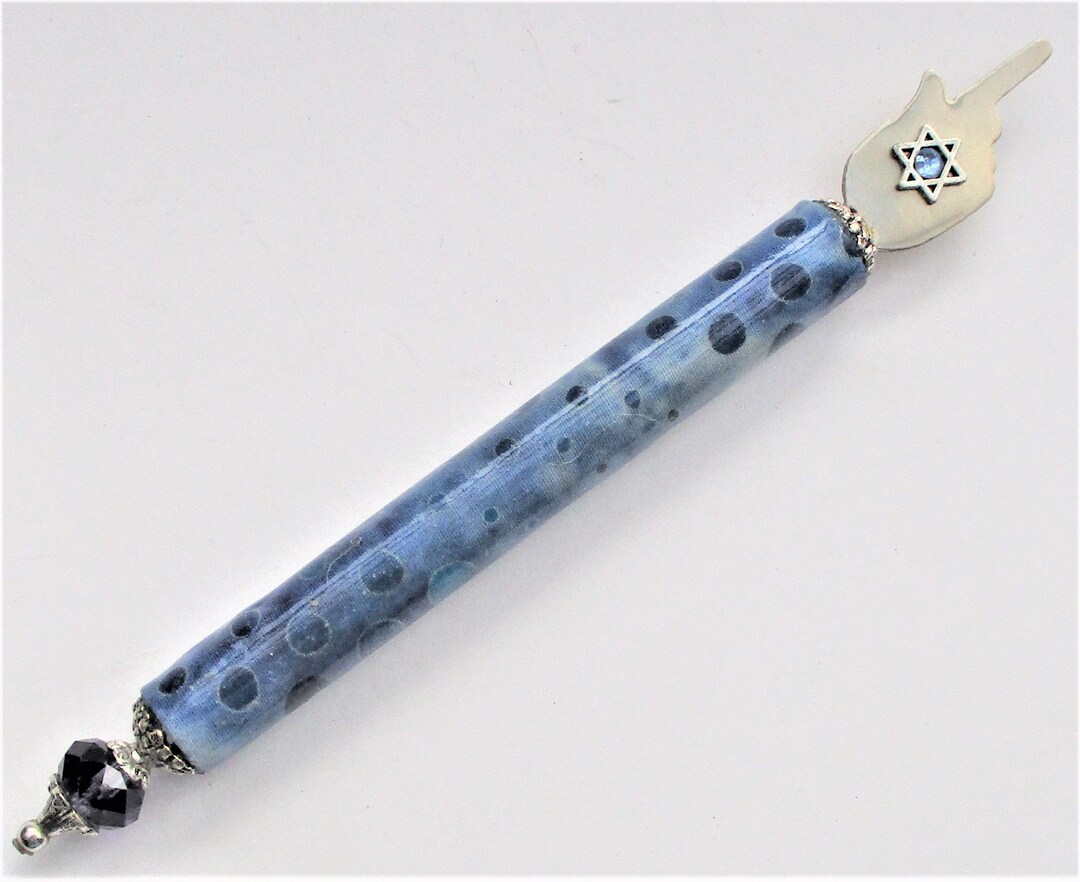 Elegant Yad for Left-handed or Right-handed Torah Reader Blue Batik - Etsy