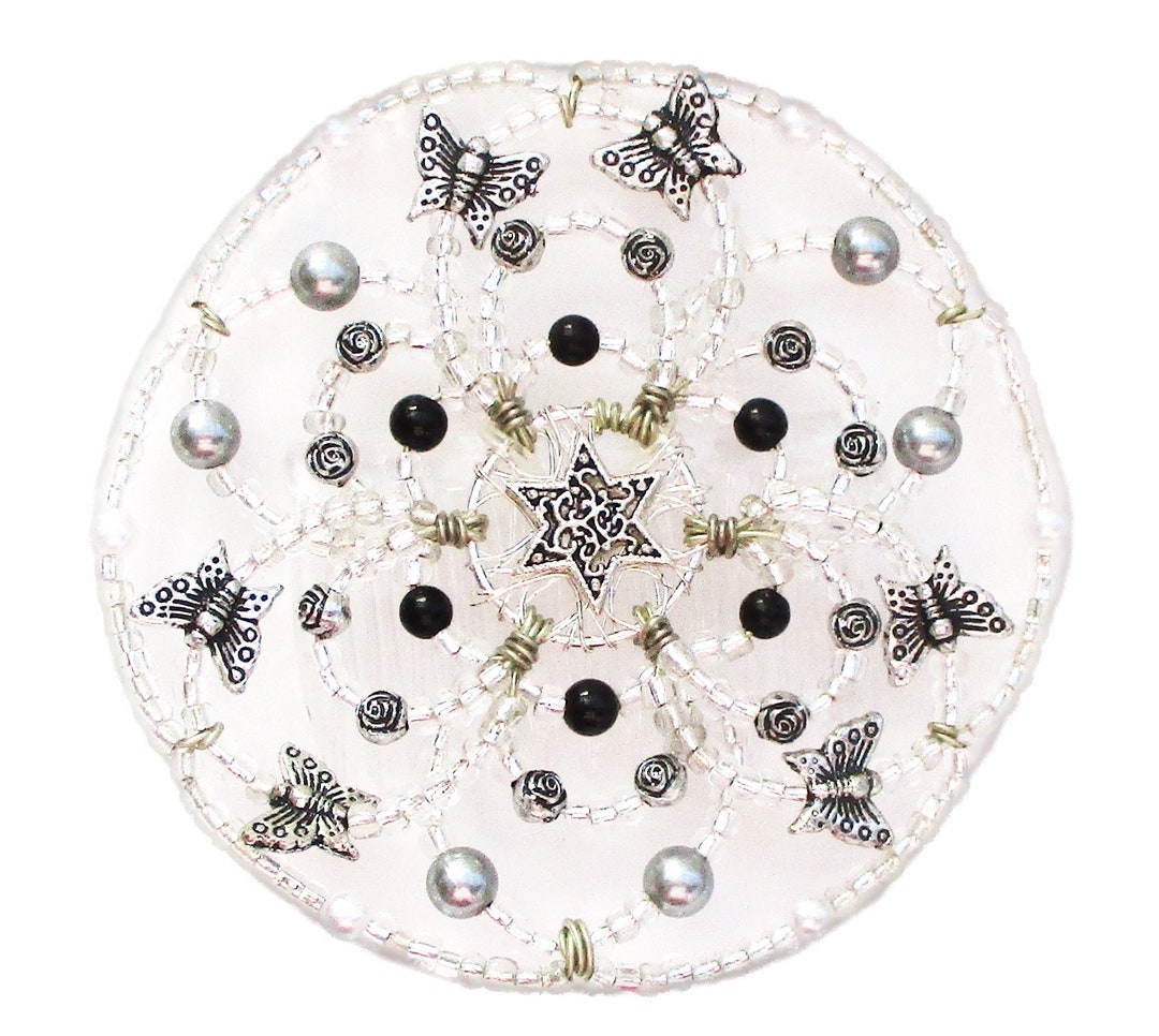 A Desert Kippot Design onyx and Silver - Etsy