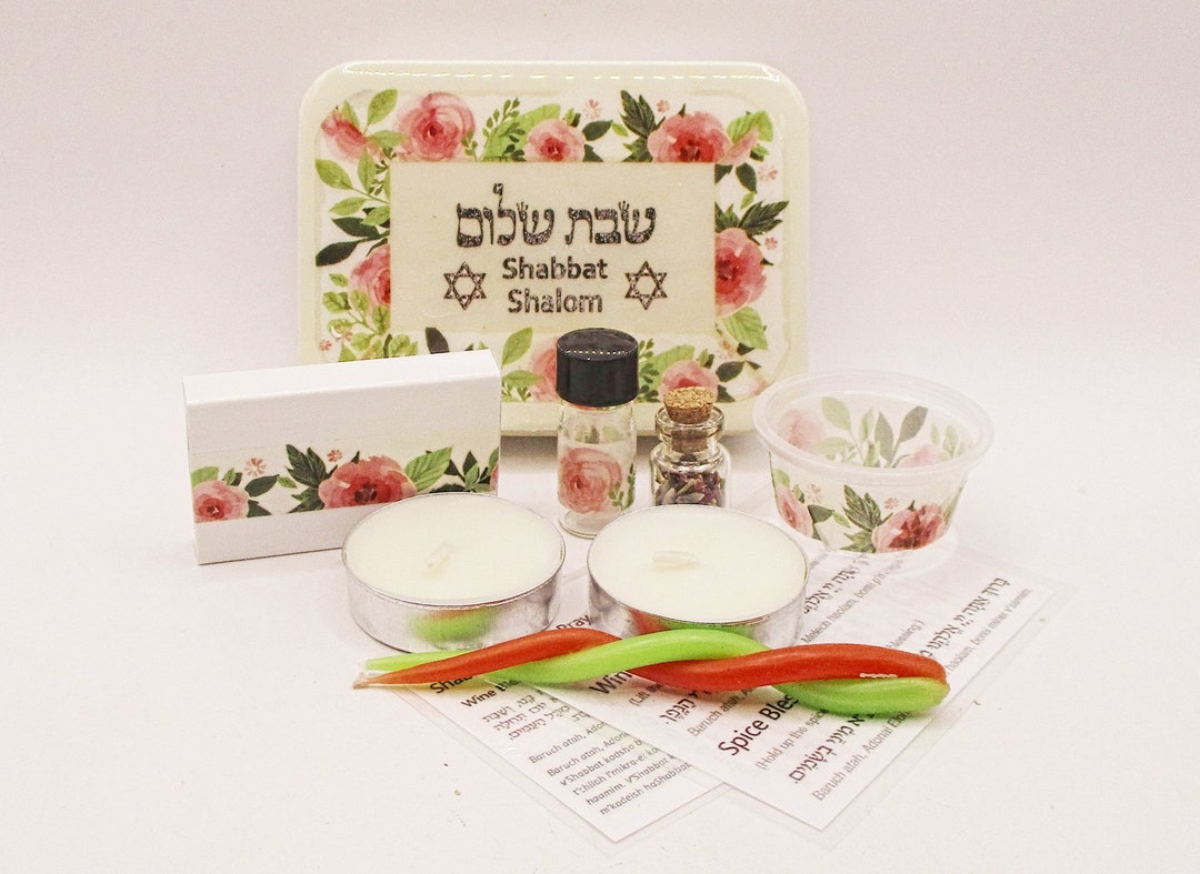 Travel Shabbat Kit Pink Roses - Etsy