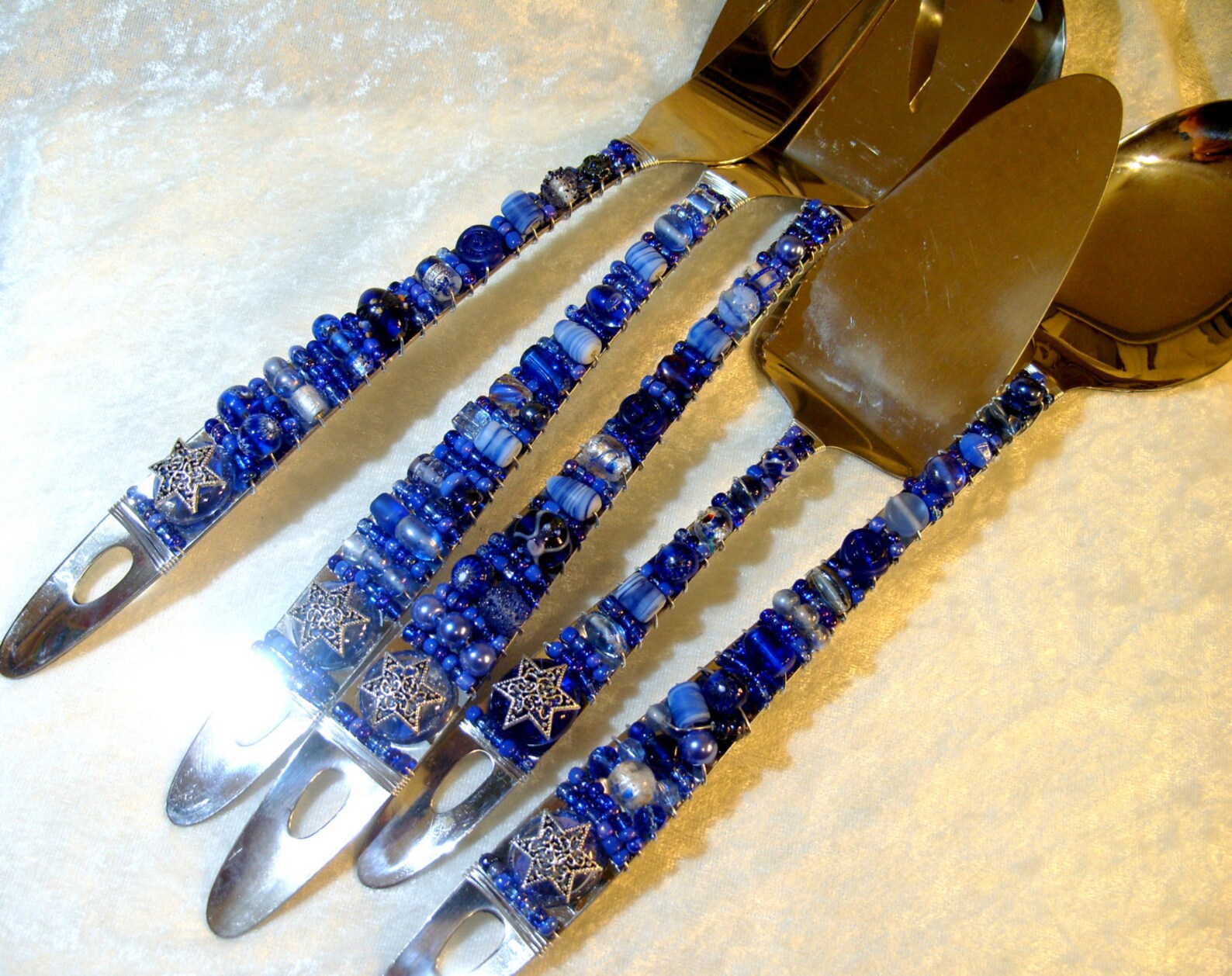 Beaded Serving Utensils Evening Star - Etsy UK