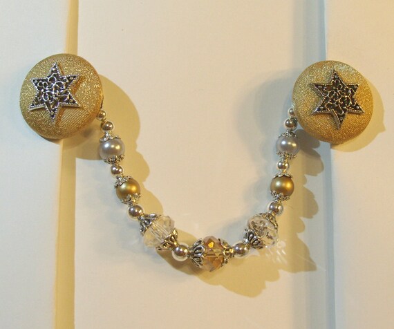 Tallit Clips in Gold and Silver A Desert Kippot Design | Etsy