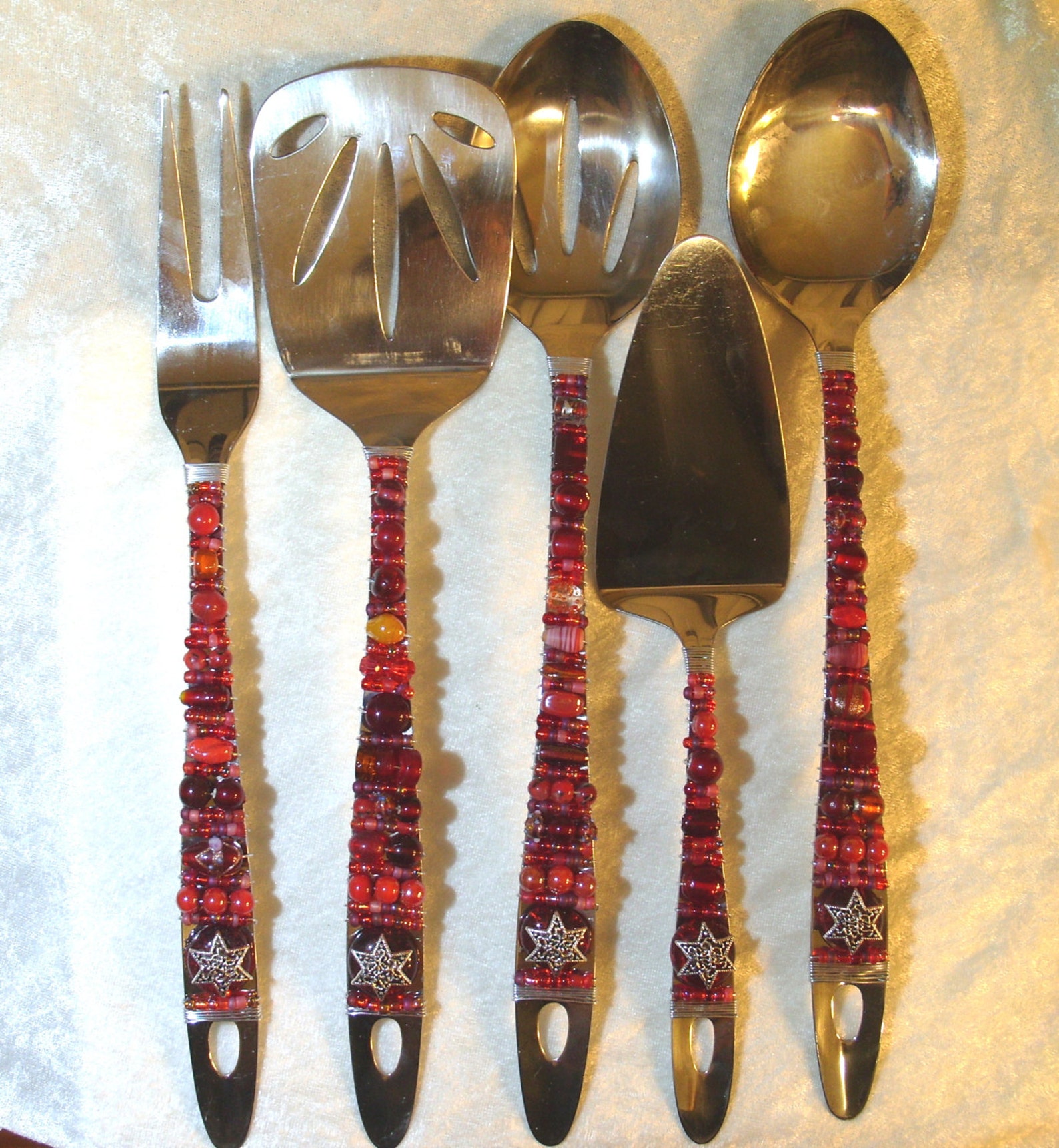 Beaded Serving Utensils Pomegranate - Etsy