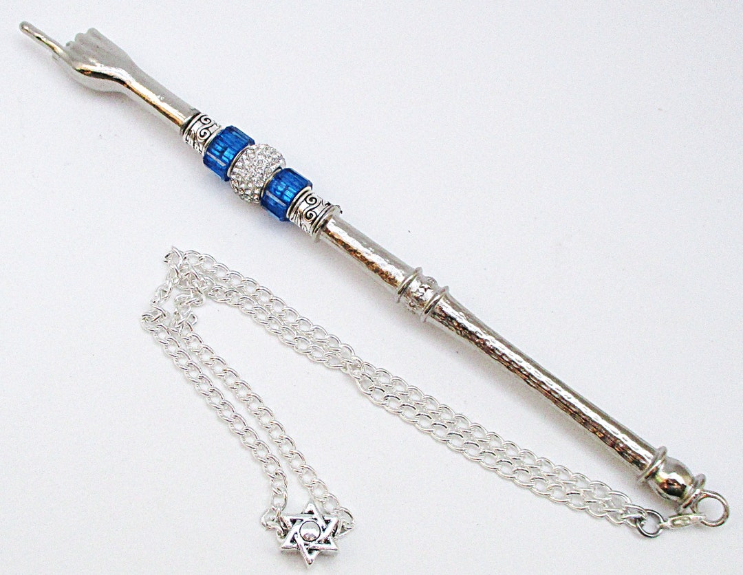 Torah Pointer Yad With Sapphire Blue Crystals - Etsy