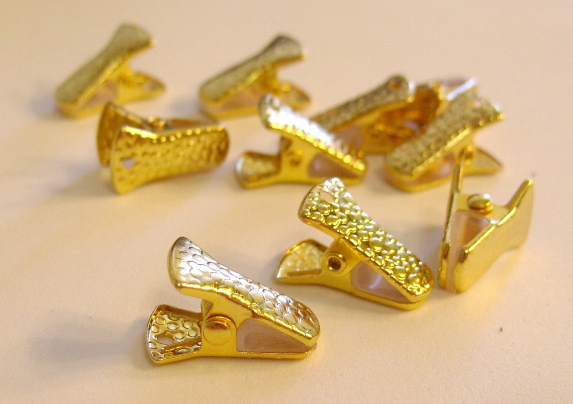 Small Gold-tone Grip Clips Quantity of 10 - Etsy