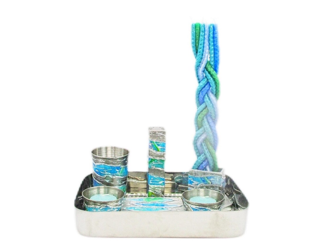 Modern Shabbat/havdalah Set - Heaven and Earth, Jewish, Hanukkah, Star ...