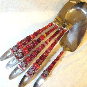 Beaded Serving Utensils Pomegranate - Etsy