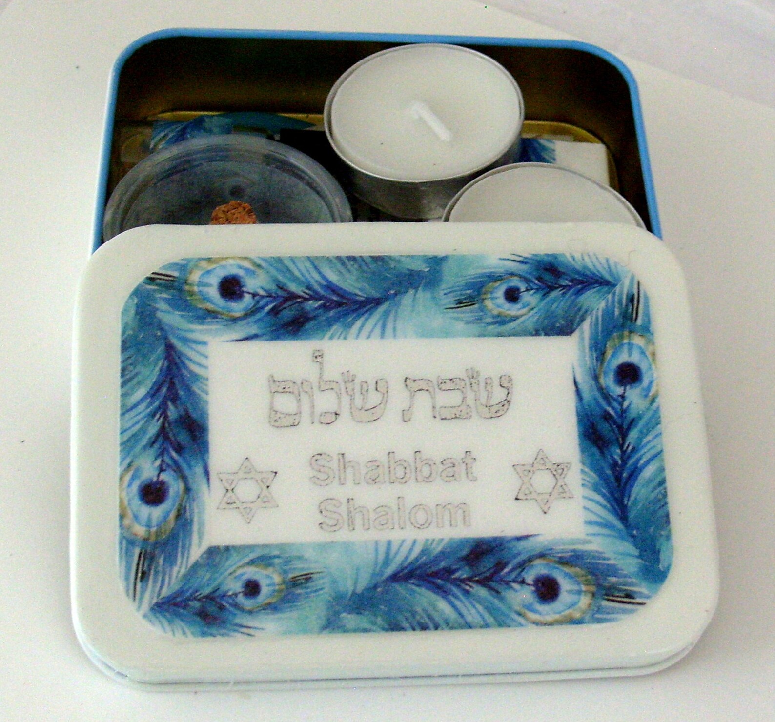Shabbat Travel Kit Peacock Feathers | Etsy