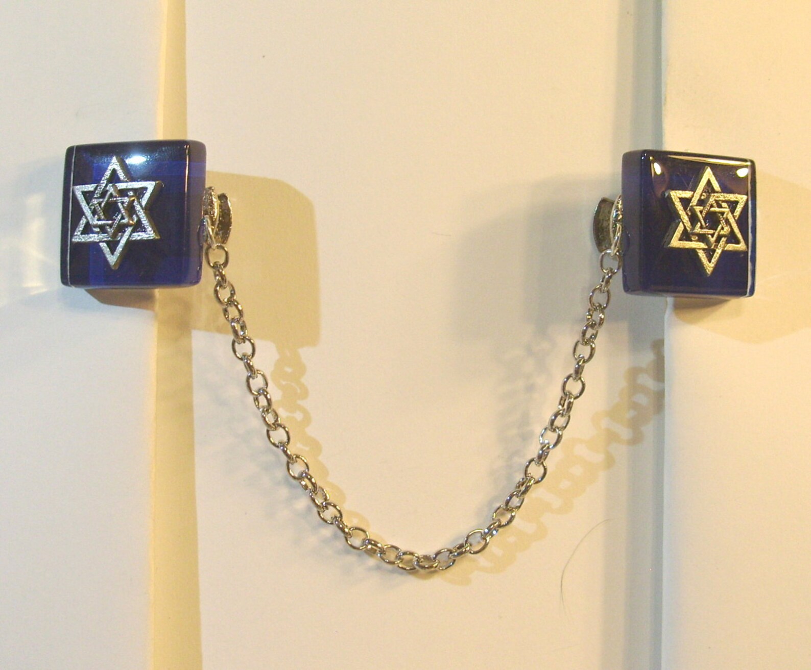 Deep Blue Glass Tallit Clips A Desert Kippot Design - Etsy