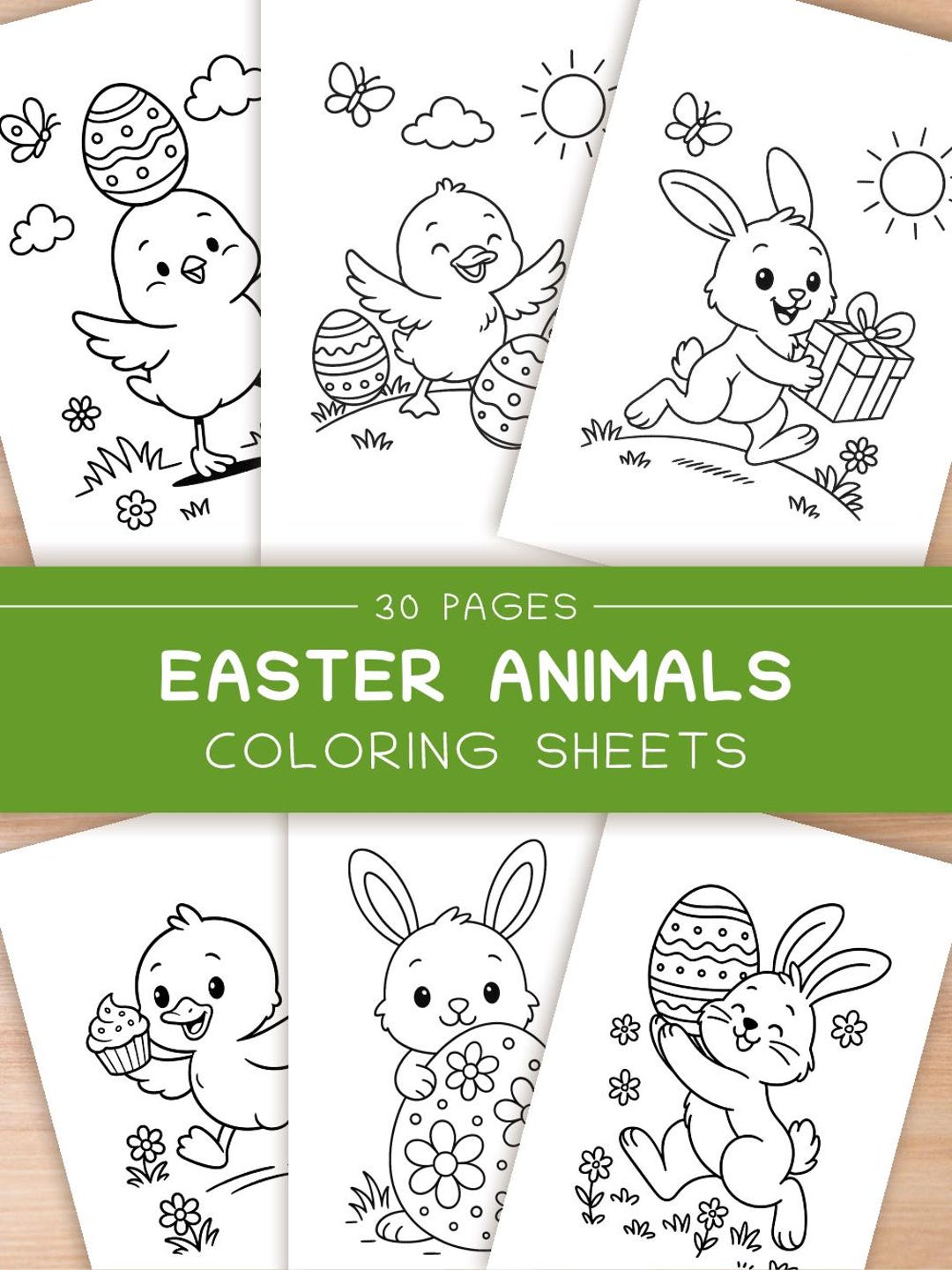 Coloring Pages for Kids, Easter Printable Activities, 30 Page PDF - Etsy