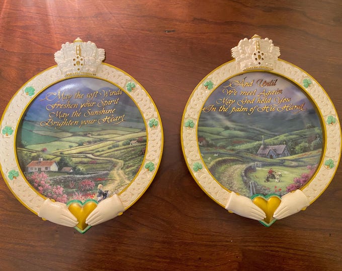 Irish Blessing Wall Plates • Bradford Exchange Celtic Claddagh Decor ...