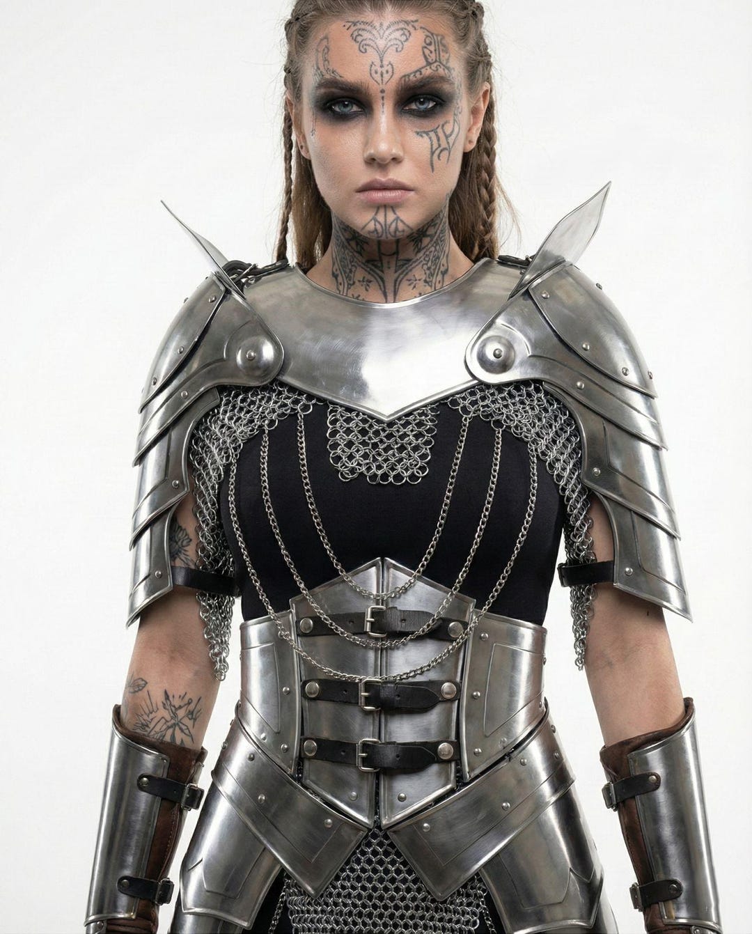 Medieval Women’s Armor Suit | Steel Plate & Chainmail Lady Warrior ...