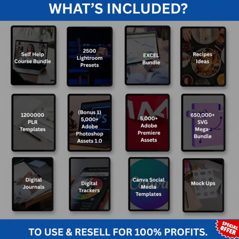 100M+ Digital Products Bundle | PLR MRR Resell Rights - Etsy