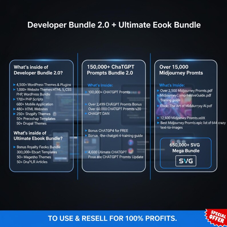 100M+ Digital Products Bundle | PLR MRR Resell Rights - Etsy